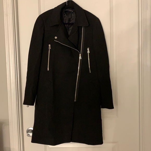 Zara | Jackets & Coats | Zara Black Coat | Poshmark